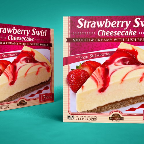 Strawberry Swirl Cheesecake Package Design | Product packaging contest