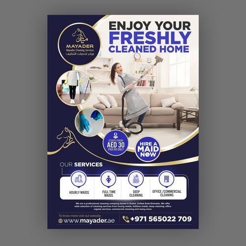 Designs | Flyer for Mayader Cleaning Services | Postcard, flyer or ...
