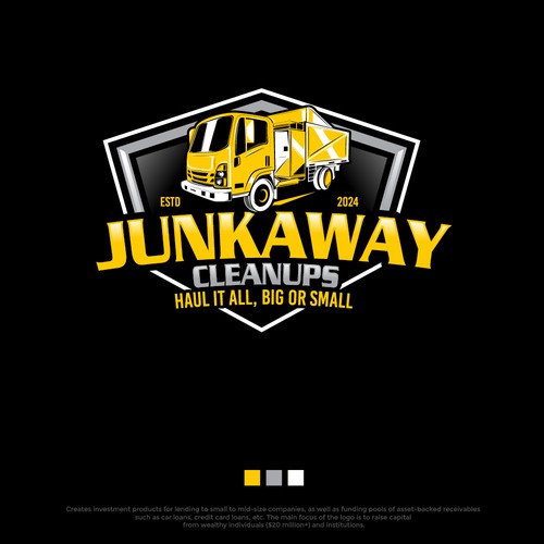 Designs | Modern Junk removal logo, badge style, both original example ...