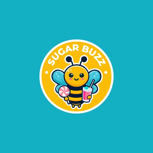 Designs | Sugar Buzz Bar its a kids Mock tail bar. | Logo design contest