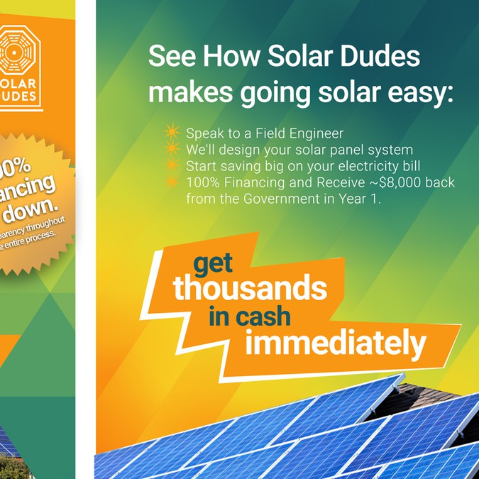 Compelling Solar Flyer and Door Hanger for Homeowners! | Postcard ...