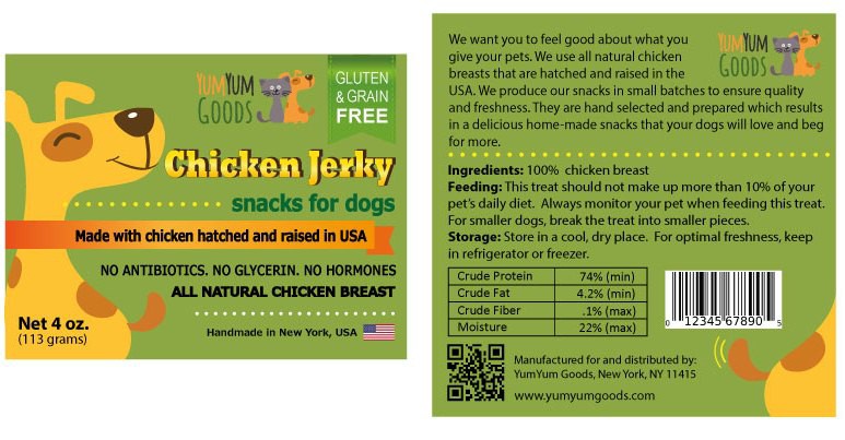 Product label designs (front and back label stickers) for pet treats ...