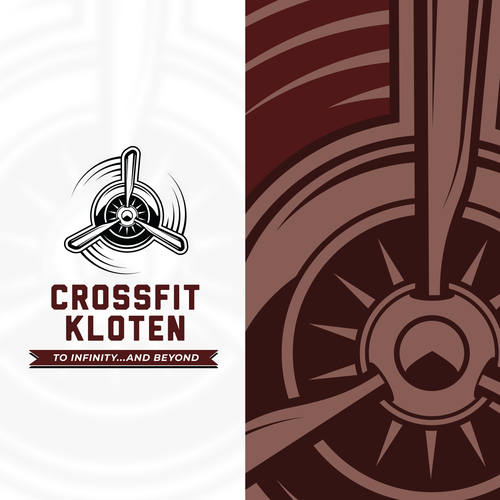 Designs | Airplane style logo for a CrossFit Gym | Logo design contest