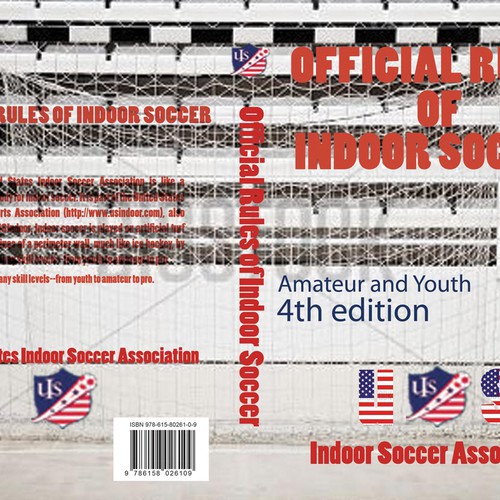Front and Back Cover Design for Official Rules of Indoor Soccer | Book ...