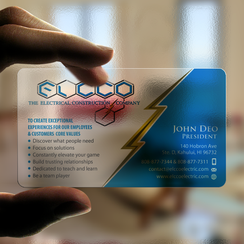 Company Core Values Card V.2 | Business card contest