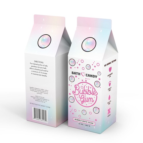 Designs | FUN Colorful Bubble Bath Milk Carton Design for Mass Retailer ...