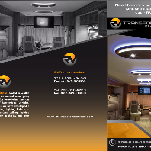 Create a stunning brochure for an exciting new LED lighting design ...