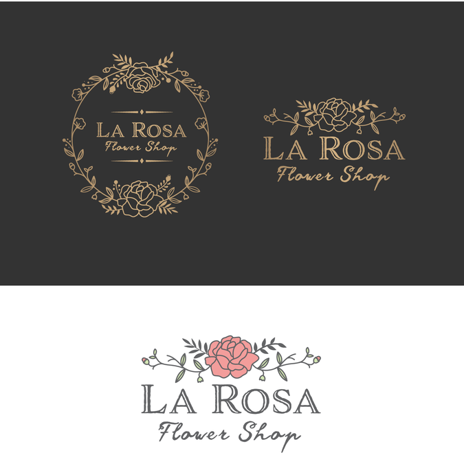 Design a "romantic" and "luxury" logo for "La Rosa" flower shop | Logo ...