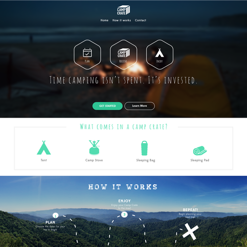 New Outdoor Camping Equipment Company needs a website design! | Web ...