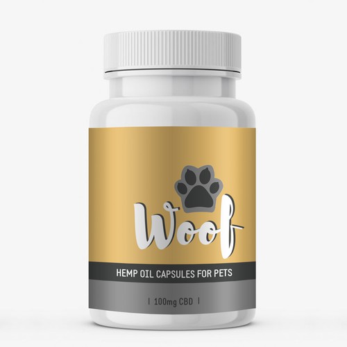 Designs | Woof Hemp Dog Capsules | Product label contest