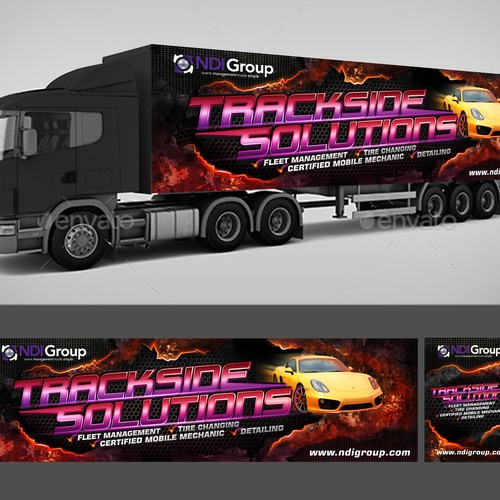 Designs | Trailer wrap for a Race Track Performance Company | Car ...
