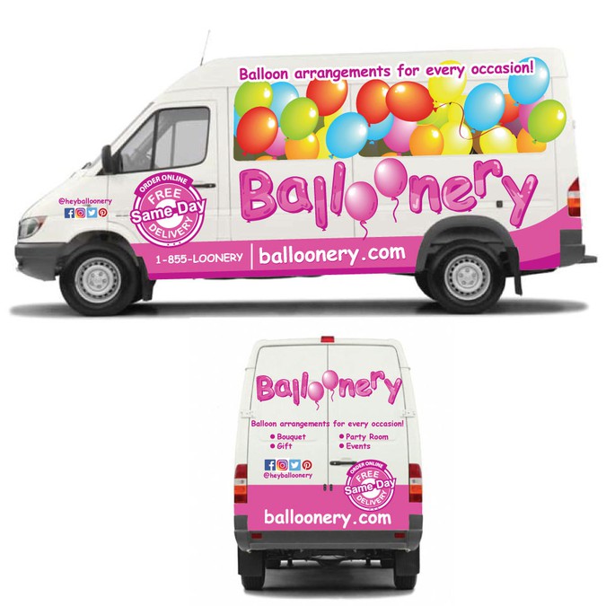 Balloon van wrap | Car, truck or van wrap contest
