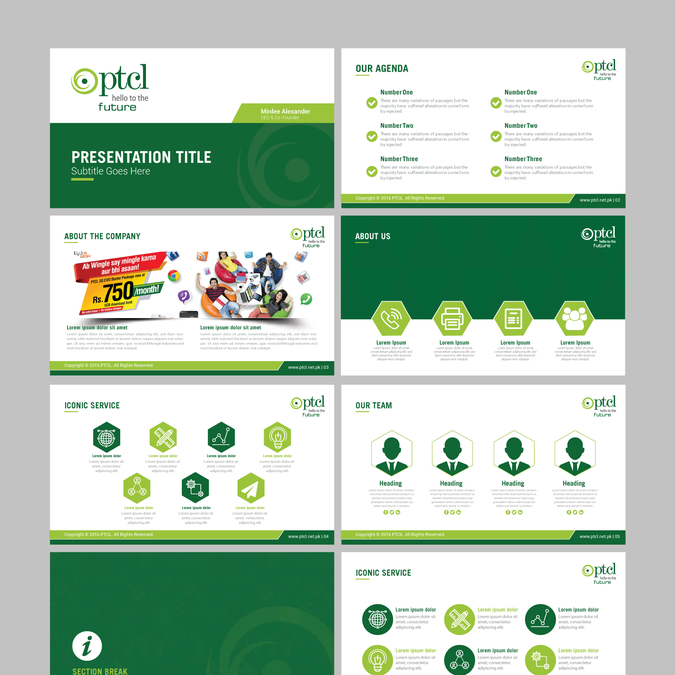 Create a captivating Powerpoint template for PTCL | PowerPoint template ...