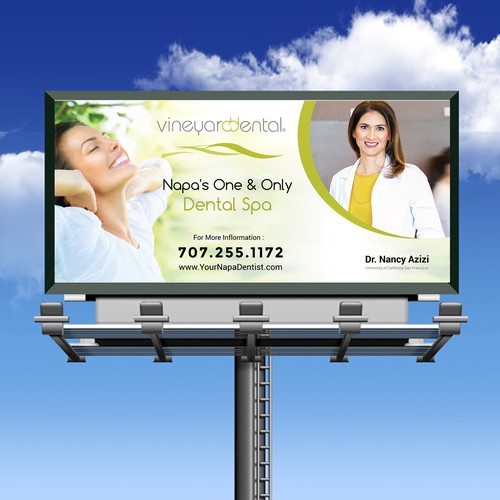 Design a hip, cool and fashionable billboard for a dental spa ...