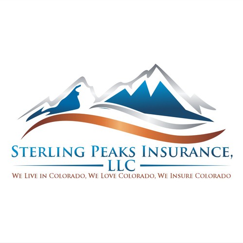 Create a Mountain Peaks logo for a Colorado Insurance Company, the more ...