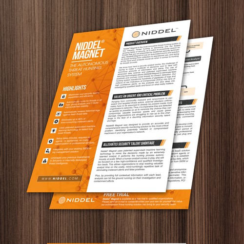 Help Niddel create a Data sheet for its innovative information security ...