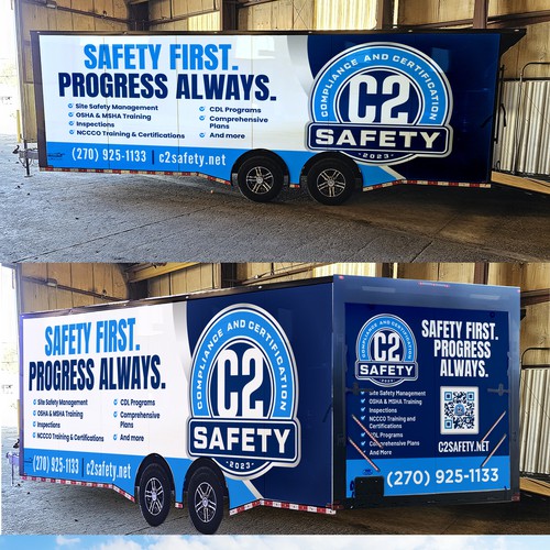 Designs | FULL Trailer Wrap - Construction Safety Company | Car, truck ...