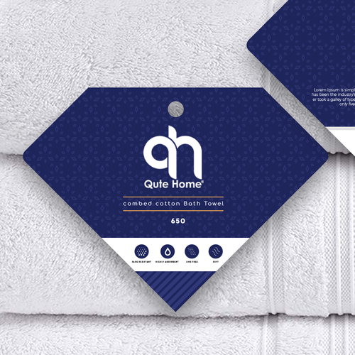 Designs | Creating a Bath towel Tag Design | Postcard, flyer or print ...