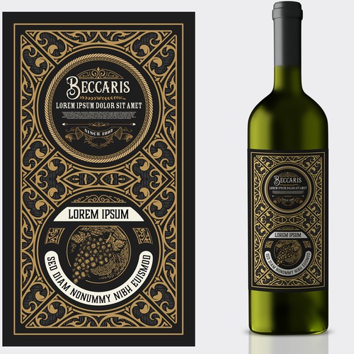 Red Wine Label | Product label contest