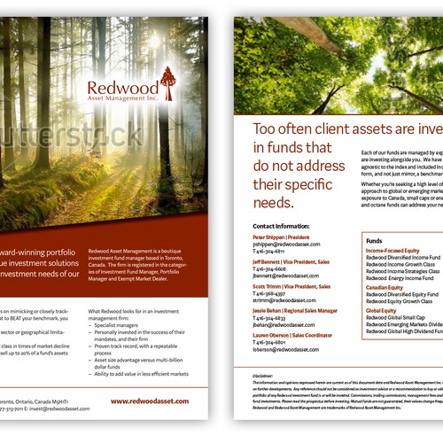 Designs | Create the next brochure design for Redwood Asset Management ...