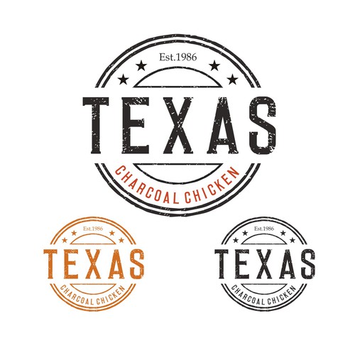 Create a vintage stamp-style logo for Texas Charcoal Chicken | Logo ...