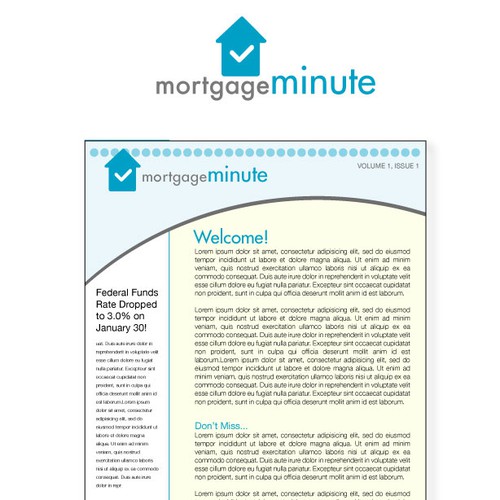 Mortgage newsletter template and logo needed | Logo design contest
