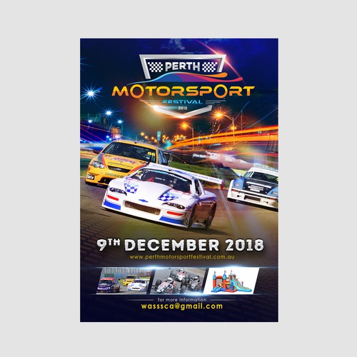 Festival poster for Motorsport with logo | Poster contest