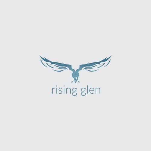 Rising Glen - bird rising from a valley logo - visionary artists ...