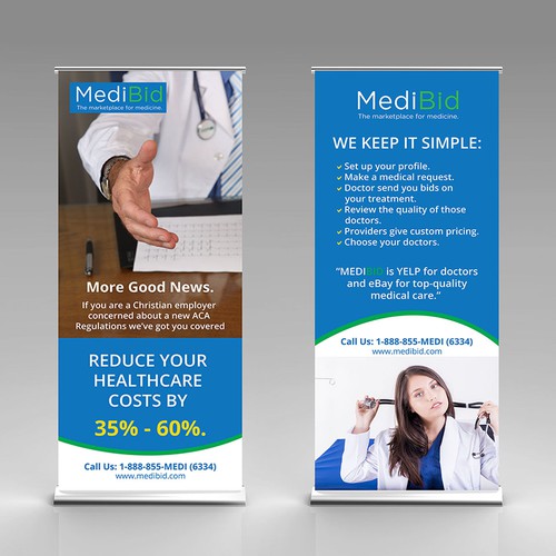 Pop up banners for healthcare trade show | Signage contest
