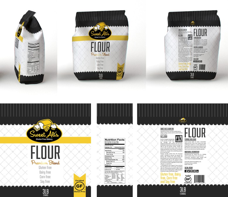 Create a fresh packaging design for Sweet Ali's Gluten Free Bakery ...