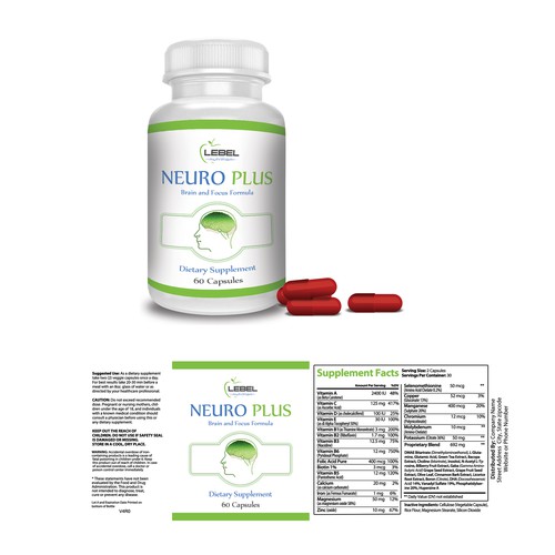 brain supplement label design | Product label contest