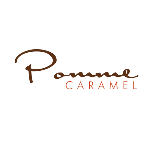 Create a fancy gourmet logo for Pomme Caramel a gourmet apple company ...