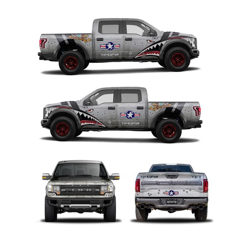 2018 Patriotic Ford Raptor (USA) | concurso Rotulación de auto, camión ...