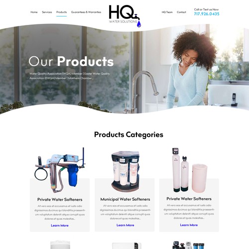 Designs | Website for Water Treatment Website | Web page design contest