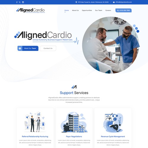 Designs | Website redesign for cardiology practice trying to attract ...