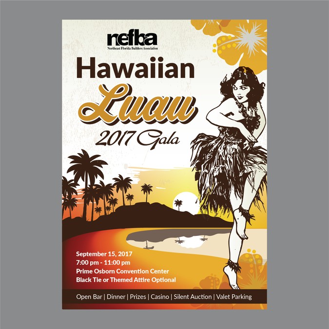 Hawaiian Luau Gala - Invitation Design | Postcard, flyer or print contest