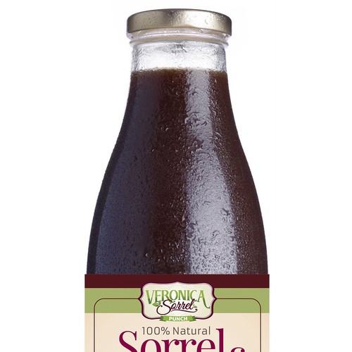 Label design for a natural specialty drink - Veronica Sorrel Punch ...