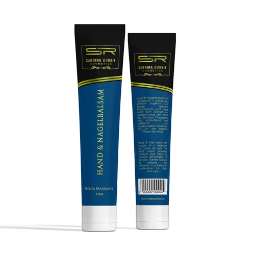 Create two luxurious hand balm tube (matt design, gender neutral ...