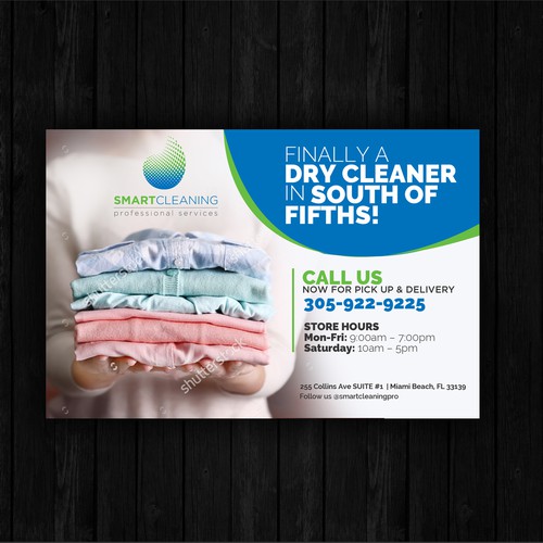 Creative Postcard for our Dry cleaners | Postcard, flyer or print contest