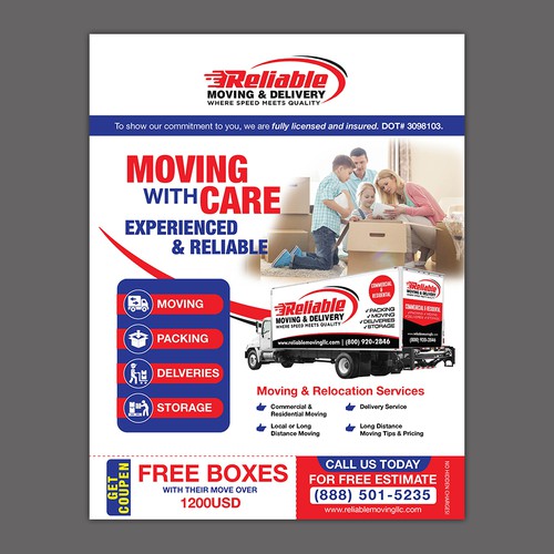 Advertisement flyer for local Moving company | Postcard, flyer or print ...
