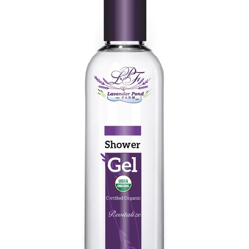 Shower Gel product label for organic lavender farm | Product label contest