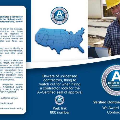 brochure design for Certified Contractor | Brochure contest