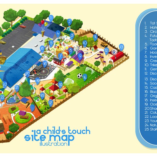 Designs | Childcare center needs a fun theme-park style map ...