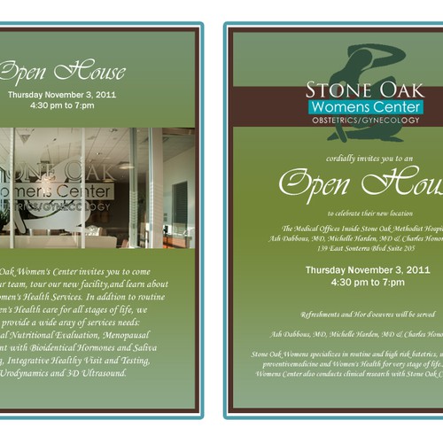 Design an Upscale/Elegant Invitation for an Open House for a Medical ...
