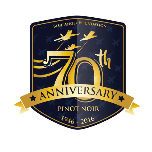 Create a wine label to celebrate the Blue Angels' 70th anniversary ...