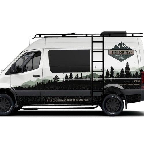 Designs | Nature inspired Sprinter Van Wrap design for High Country ...