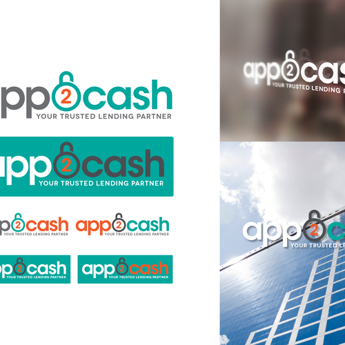 Create a logo that inspires TRUST for: App2Cash / Your Trusted Lending ...