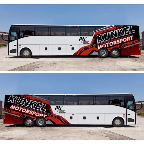Designs | Motorsport Design für Teambus | Car, truck or van wrap contest