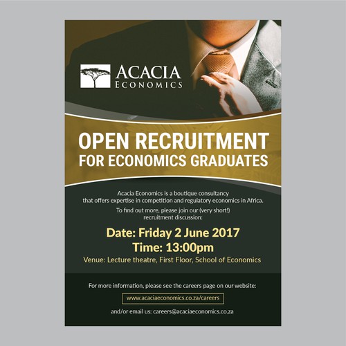 Acacia Economics needs recruitment posters for young graduates | Poster ...