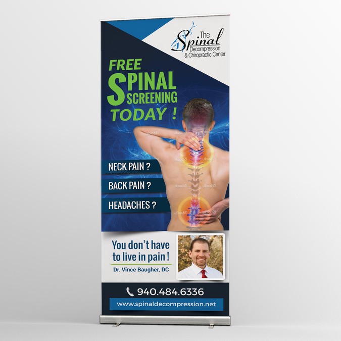 Desgin a banner for a chiropractor to use at events | Signage contest